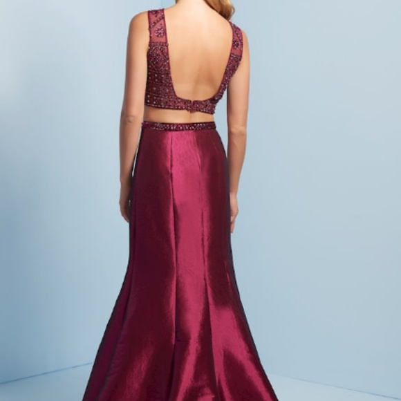 Splash | Dresses | Landa Splash 2 Pc Satin Red Prom Formal Dress Sz 4 ...